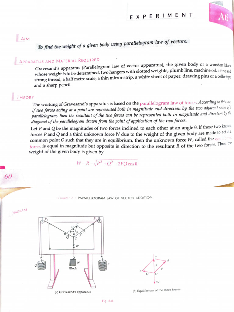 class11th experiment-3 | PDF | Force | Mechanical Engineering