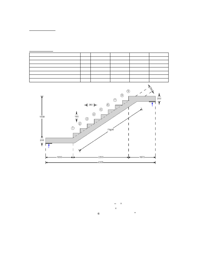 Check The RC Stair Design (G-8) | PDF | Stairs | Deformation (Engineering)