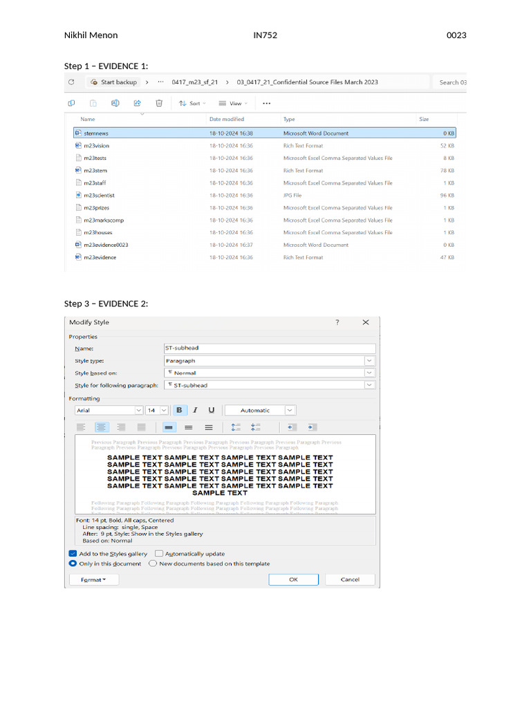 M 23 Evidence 0023 | PDF