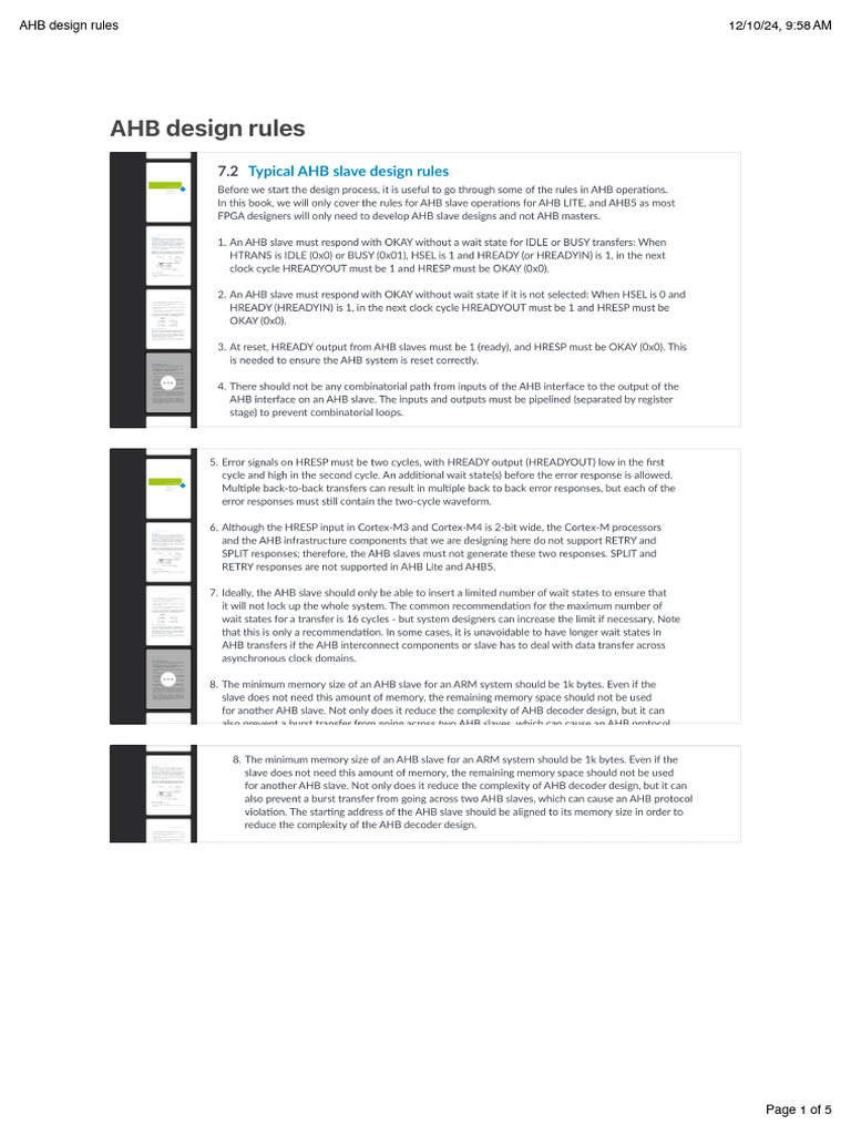 AHB design rules | PDF | Phase (Waves) | Clock