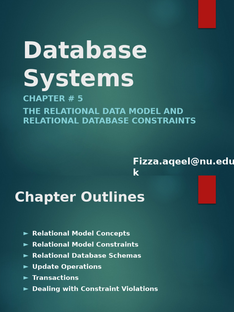 Week # 3 | PDF | Relational Database | Relational Model