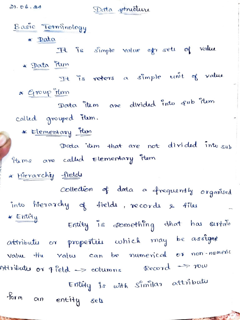 Data Structure Lesson 1 | PDF