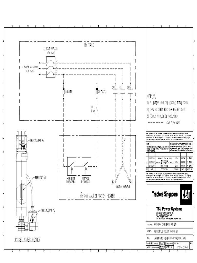 Jacket Water Heater Drawing | PDF