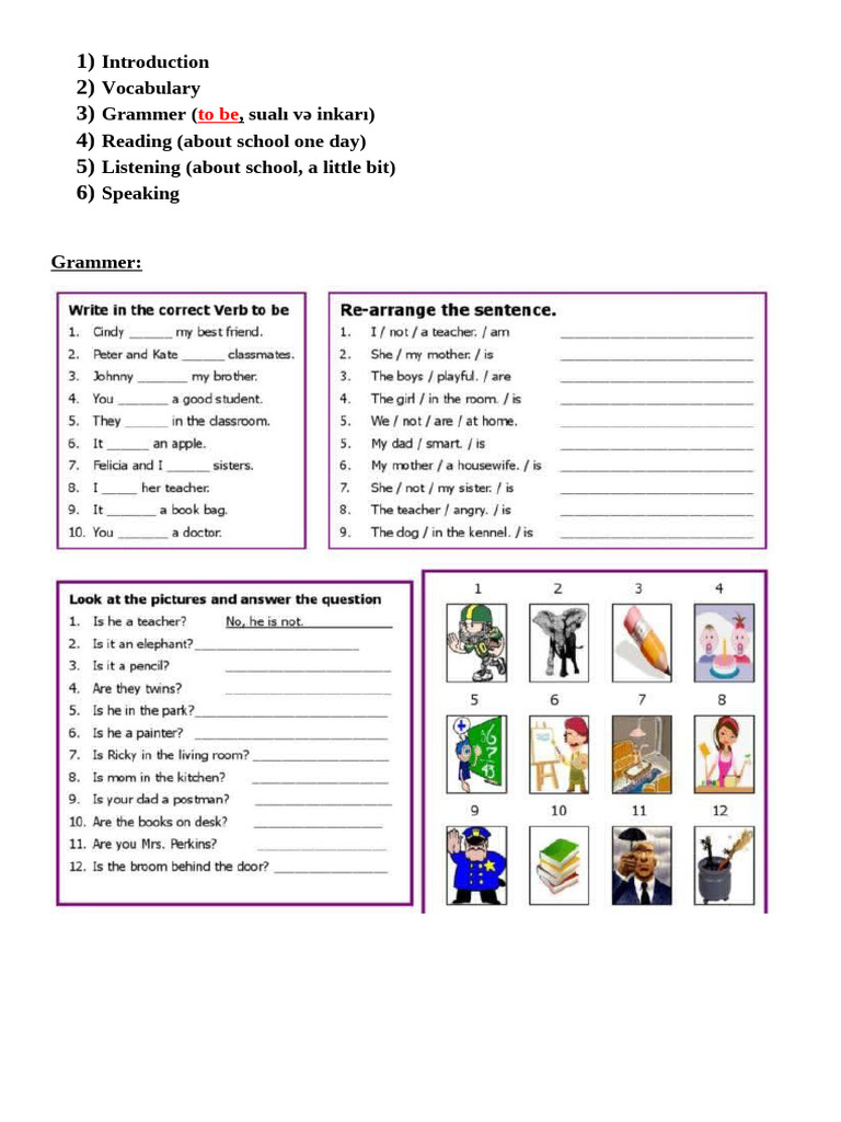 A1 English School Activities Guide | PDF | Foreign Language Studies