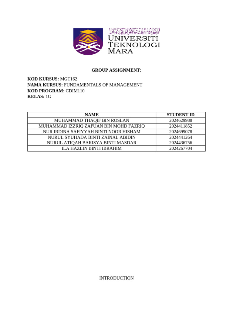 Group Assignment Pdf
