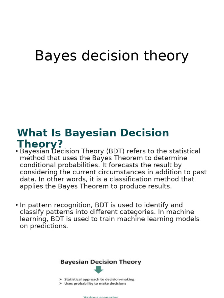 Bayes Decision Theorylect3 | PDF | Bayesian Inference | Statistical Classification