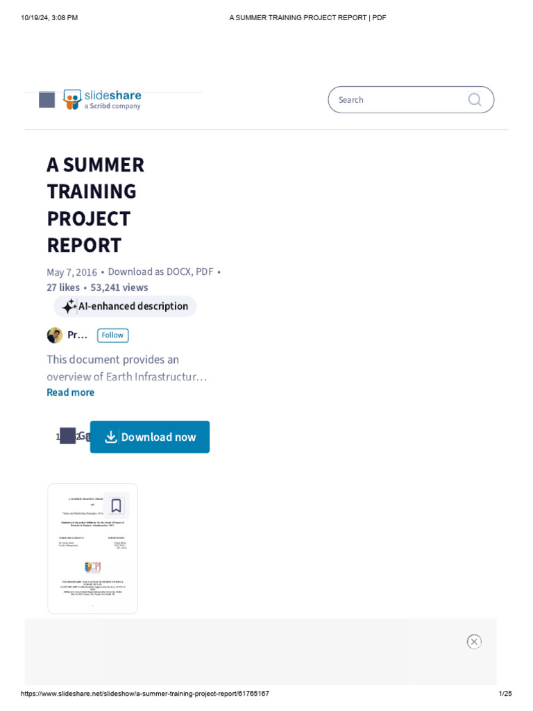 A Summer Training Project Report _ PDF | PDF | Digital Technology | Computing