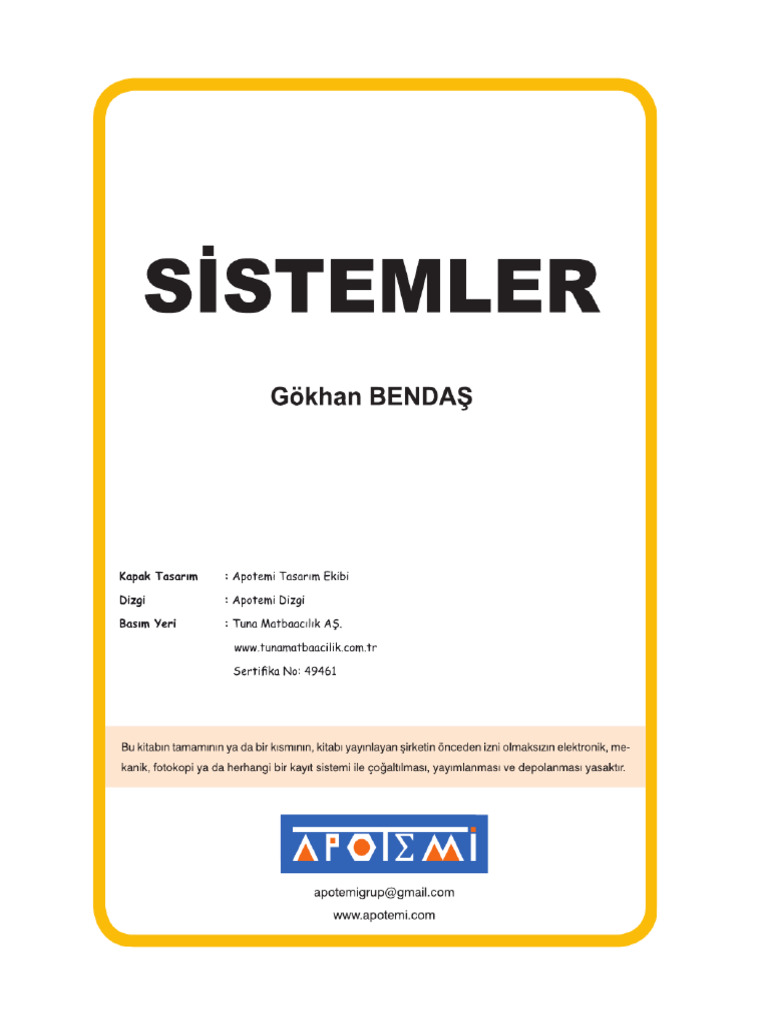 Apotemi 2023 Sistemler | PDF