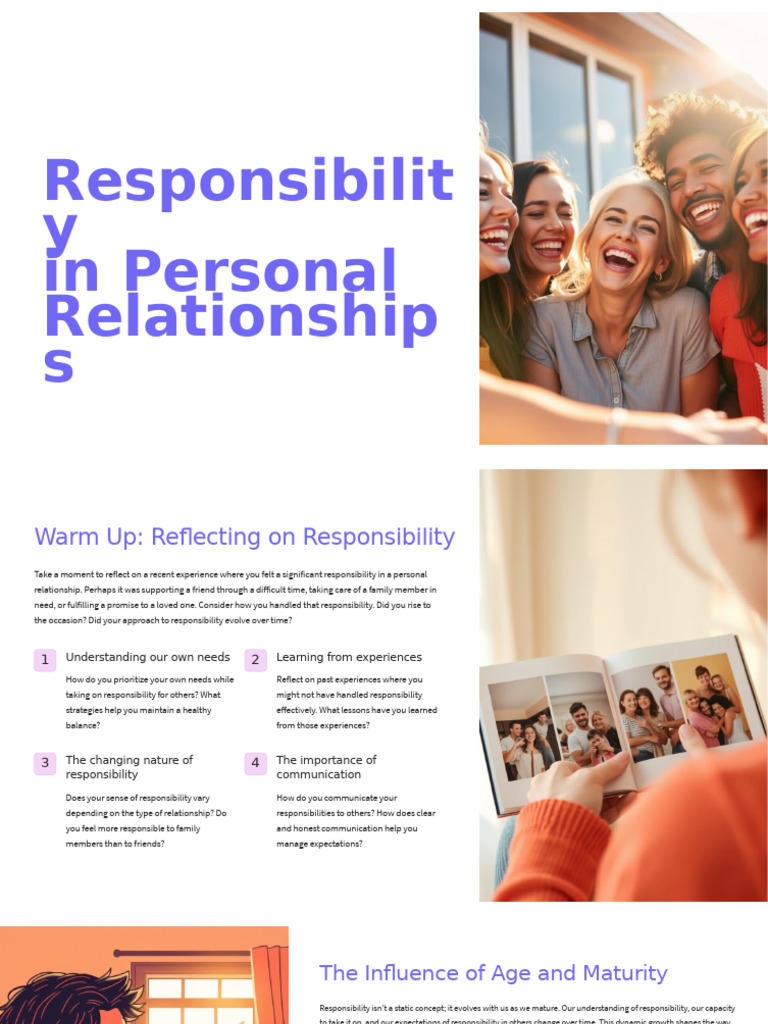 The Importance of Responsibility in Personal Relationships | PDF ...