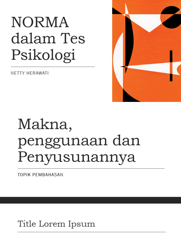 Pertemuan 7 - NORMA Dalam Tes Psikologi | PDF | Karier & Perkembangan ...