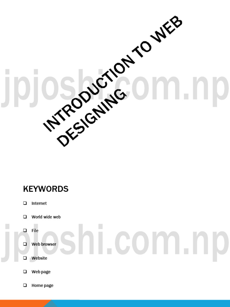 Introduction To Web Designing | PDF | World Wide Web | Internet & Web