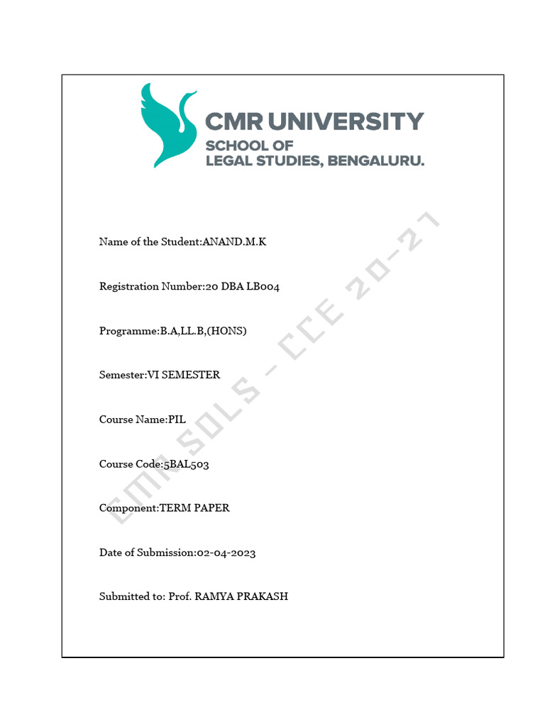 Public International Law Research Paper Abstract | PDF | International ...