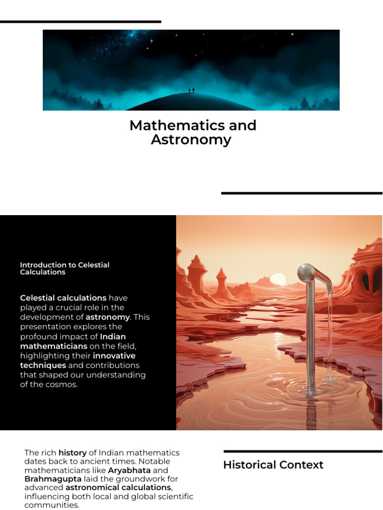 Slidesgo Celestial Calculations The Legacy of Indian Mathematicians in ...