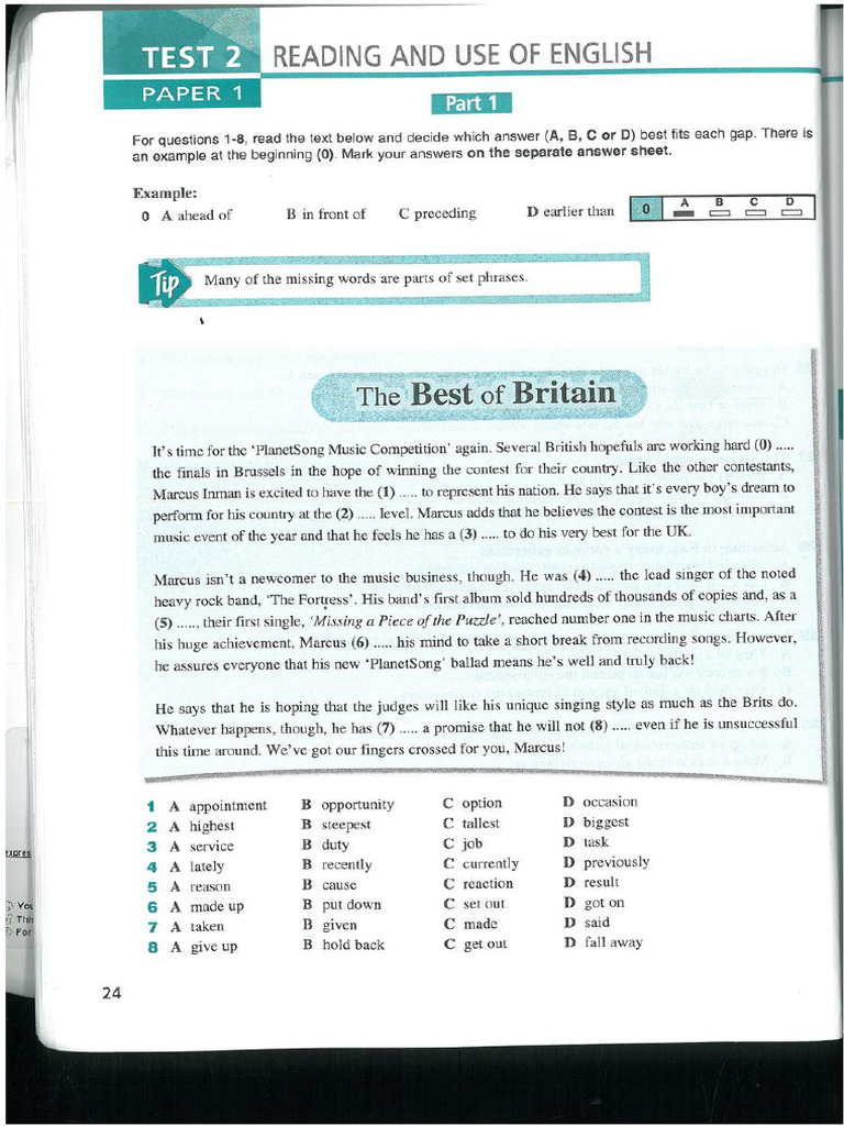 2014 fce-TEST 2 | PDF