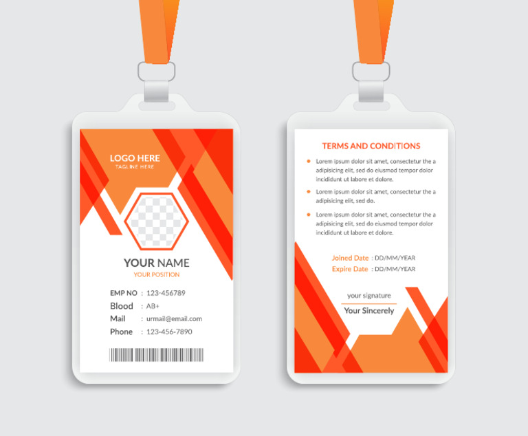 Vecteezy Creative Orange Id Card Template Design 6936017 [Converted] | PDF