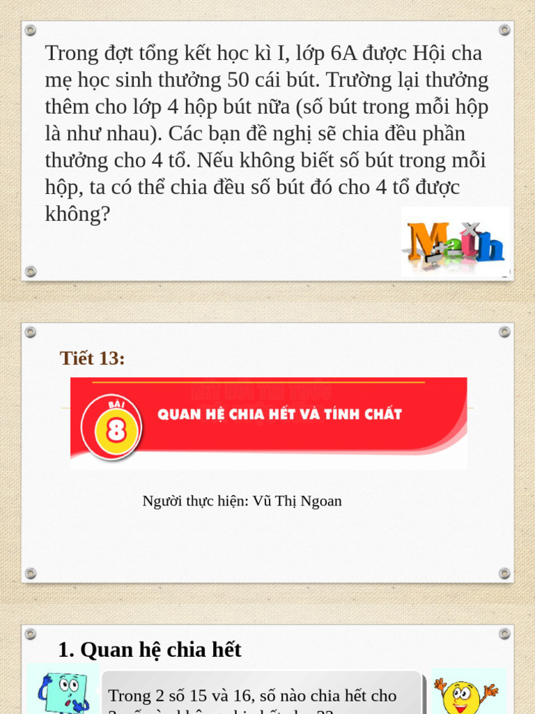 Chuong Iibai 8 Quan He Chia Het Va Tinh Chatket Noi Tri Thuc Voi Cuoc ...