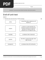 Cambridge Lower Secondary Science Stage 8 End of Unit Test Answer Key ...