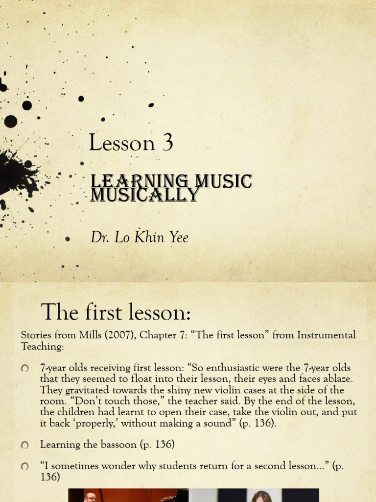 Lesson 3 - Learning Music Musically | PDF | Flow (Psychology) | Teachers