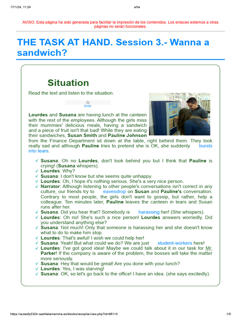 Tema 3.3 ingles | PDF | Harassment | Sexual Harassment