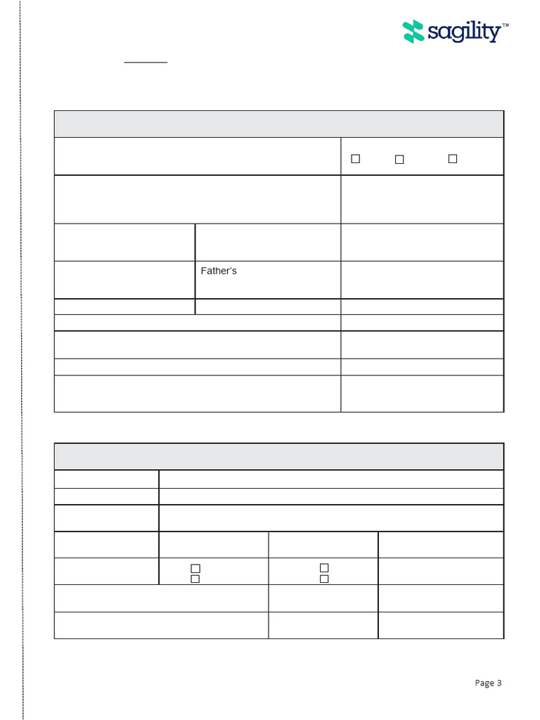 Sagility Booklet - BGV Form | PDF | Career & Growth