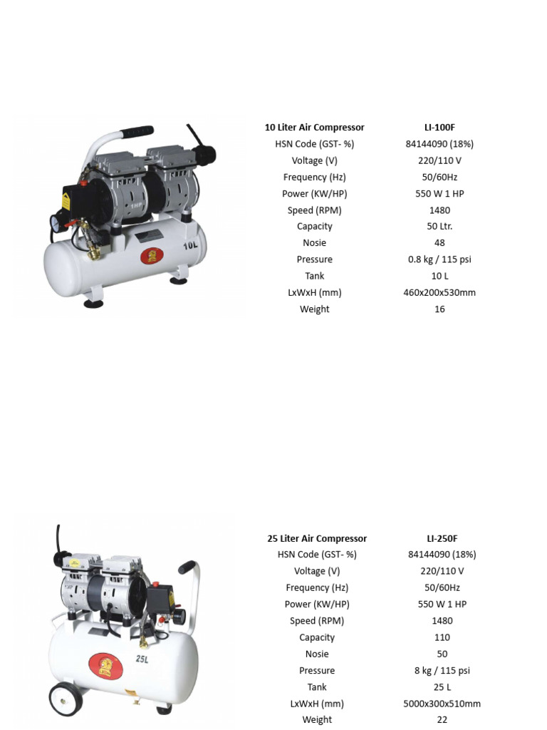 Oil Free Compressor | PDF | Science & Mathematics | Computers