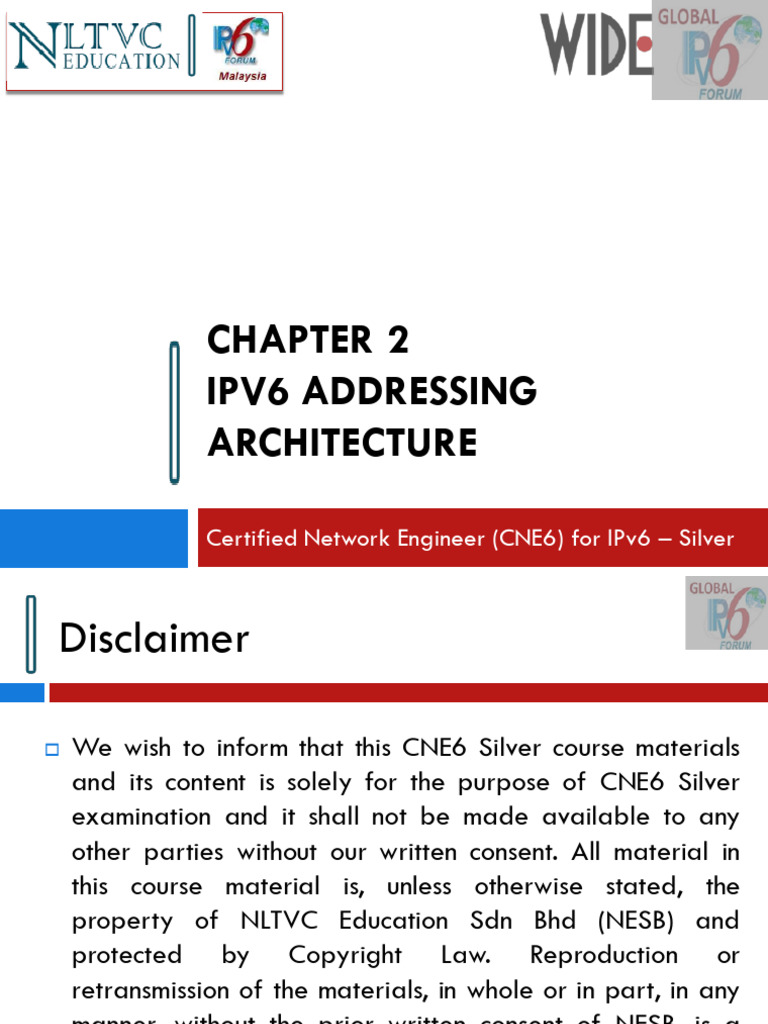 Ipv6 Addressing Architecture: Certified Network Engineer (Cne6) For Ipv6 Silver | PDF | I Pv6 ...