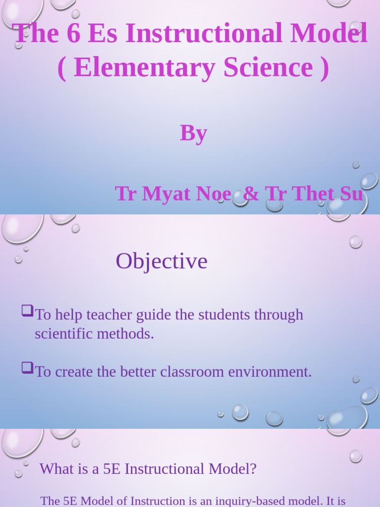 The 6 Es Instructional Model | PDF | Inquiry Based Learning | Human Communication