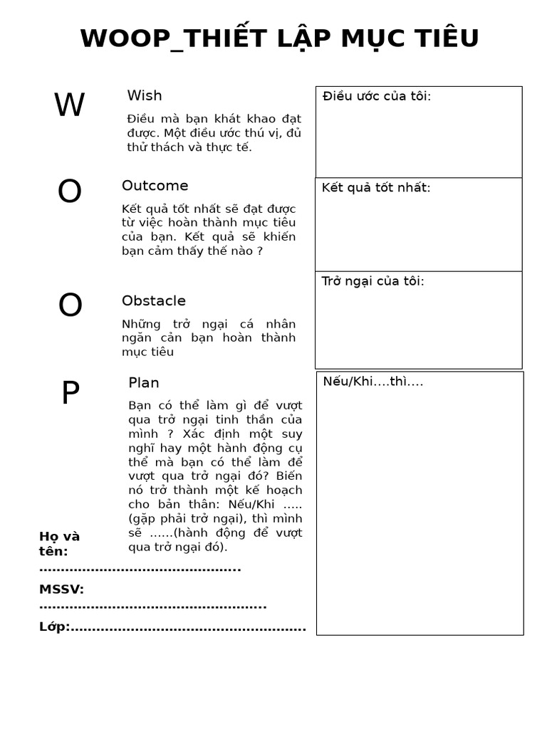 WOOP - TK M C Tiêu | PDF