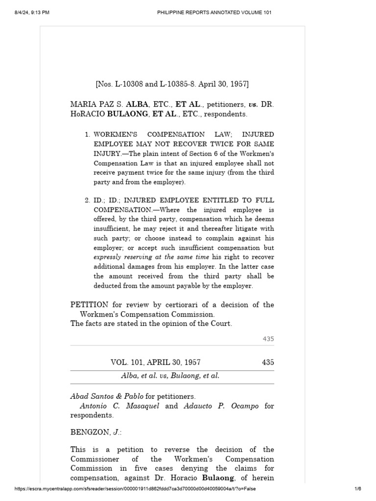 Alba v. Bulaong | PDF | Damages | Employment