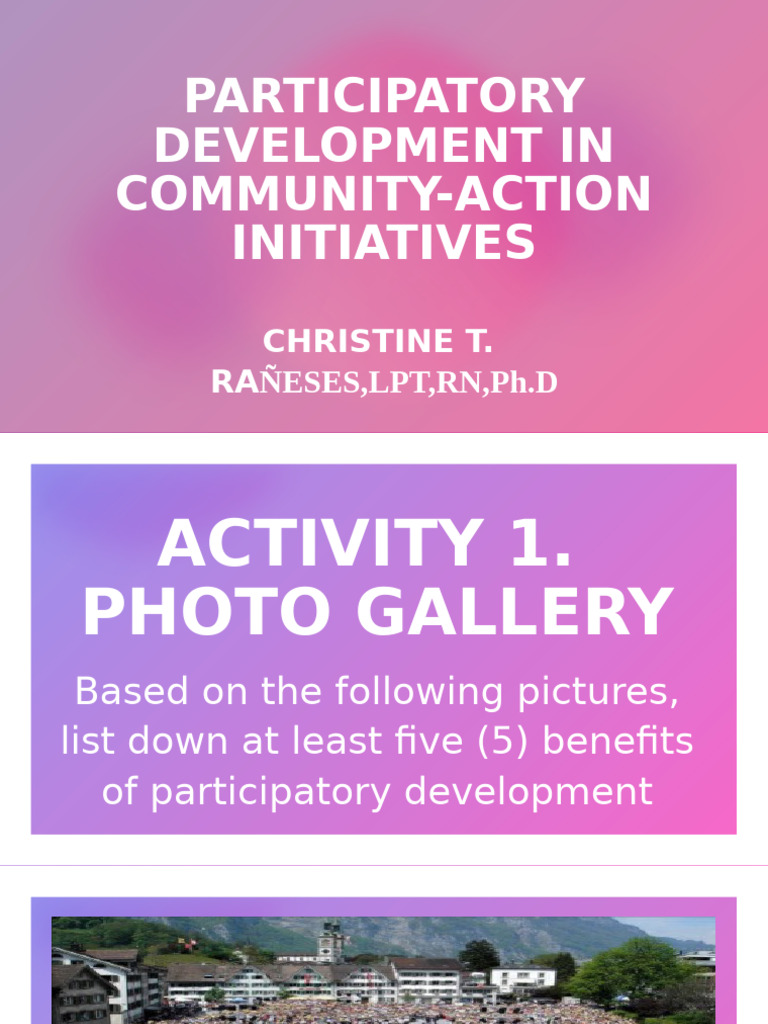Q2 Week3 Participatory Development | PDF | Information And ...