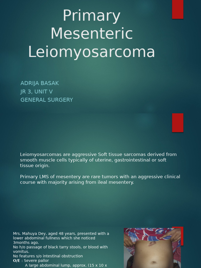 Lei Om Yo Sarcoma | PDF | Diseases And Disorders | Clinical Medicine