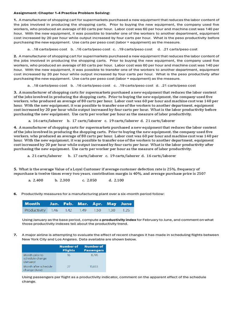 Chap1 4 Practice Problems | PDF | Labour Economics | Demand