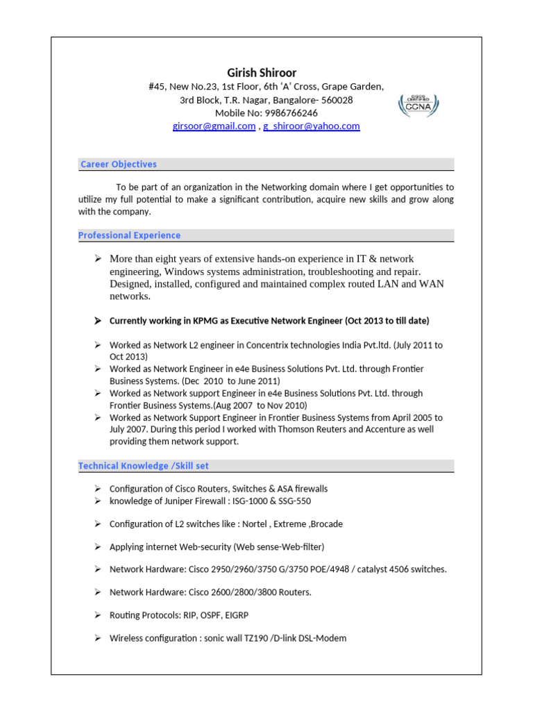 Girish Shiroor | PDF | Computer Network | Firewall (Computing)