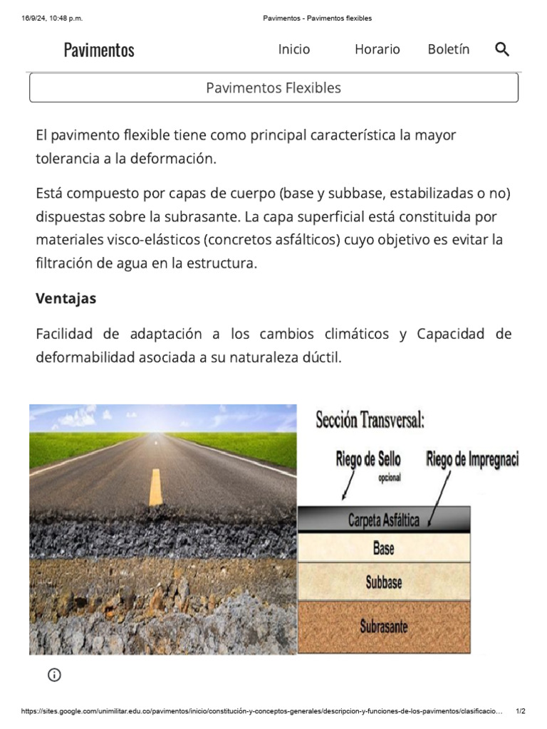 Pavimentos Flexibles: Características y Ventajas | PDF | Tecnología