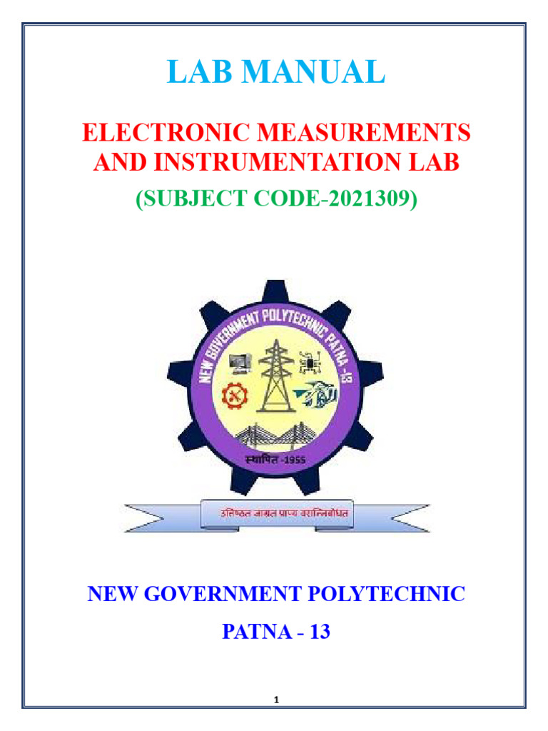 LAB-MANUAL_Electronic-Measurement-and-Instrumentation-Lab-3rd-sem- | PDF | Transformer | Inductor