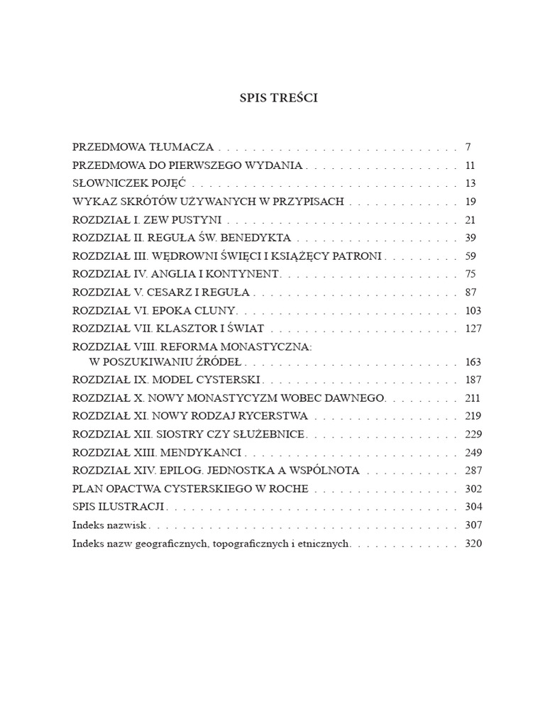 Monastycyzm - Redniowieczny Spis Tre - Ci | PDF