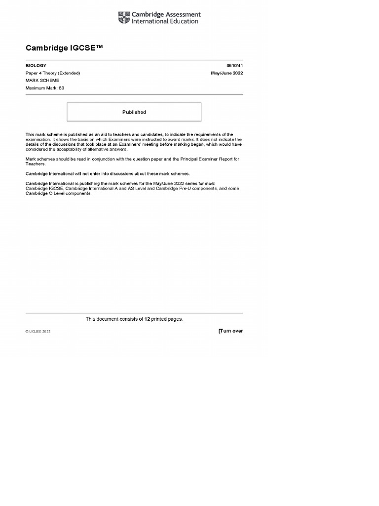 Microsoft Word - 0610 - s22 - Ms - 41 - 0610 - s22 - Ms - 41 | PDF