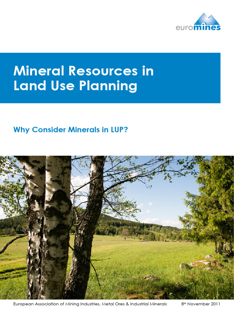 Mineral Resources Land Use Planning | PDF | Mining | Ore