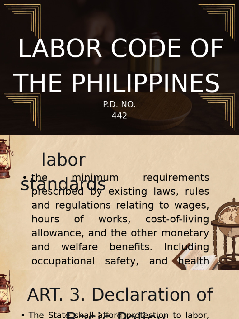 Philippine Labor Code Overview | PDF | Cost Of Living | Overtime