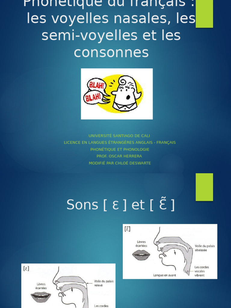 Cours 3 Les Voyelles Nasales, Semi Voyelles Et Consonnes | PDF | Voyelle | Syllabe