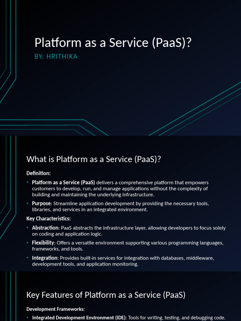 Platform As A Service (PaaS) - PPT (Not Daily) | PDF | Computers
