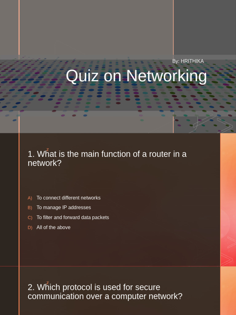 Networking Quiz for IT Enthusiasts | PDF | Computer Network | Internet ...
