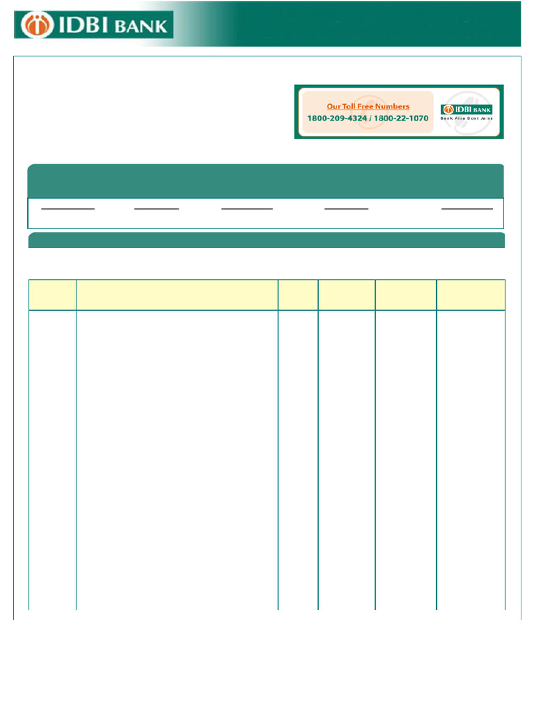 IDBI AC STATEMENT Sep 23 | PDF | Banks | Debit Card