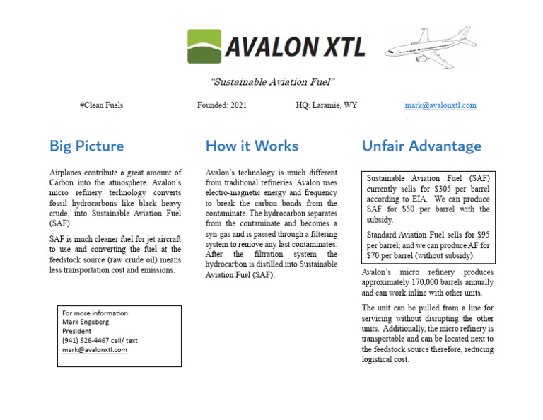 Avalon Climate Presentation | PDF | Oil Refinery | Fuels