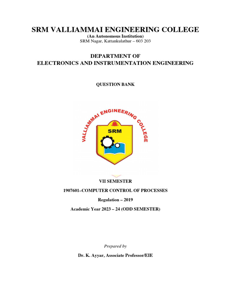 CCP Question Bank | PDF | Least Squares | Control Theory