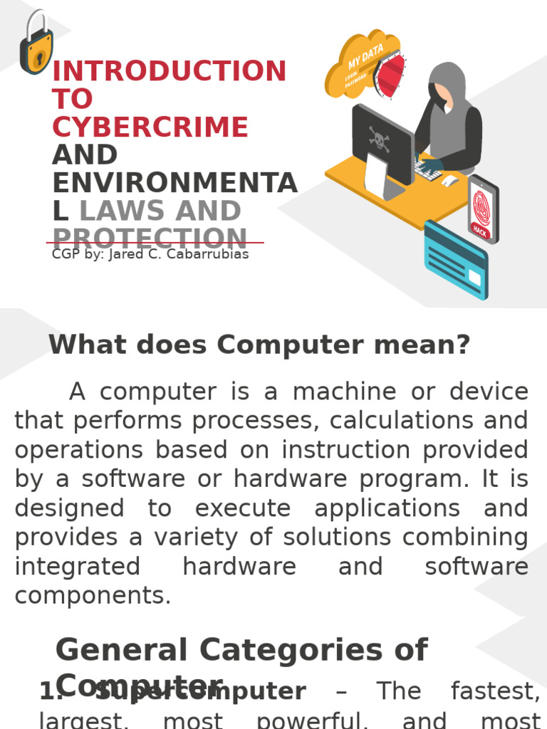 Introduction To Cybercrime and Environmental Laws and Protection | PDF ...