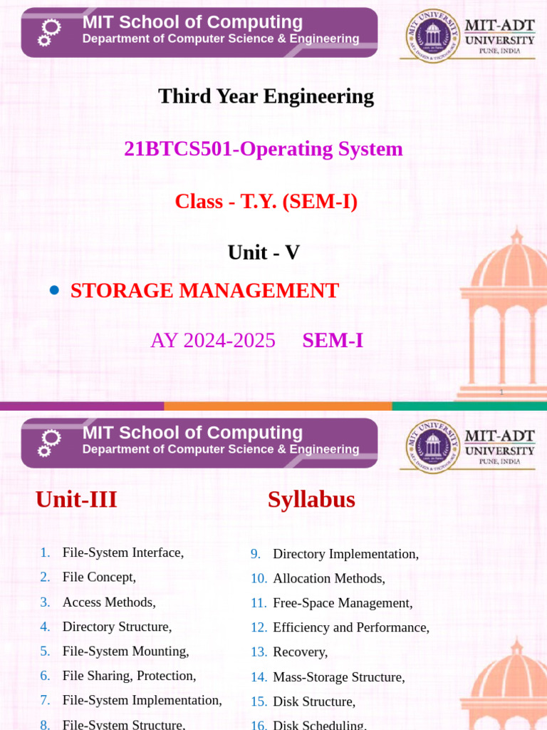 Unit-V Storage Management | PDF | File System | Hard Disk Drive