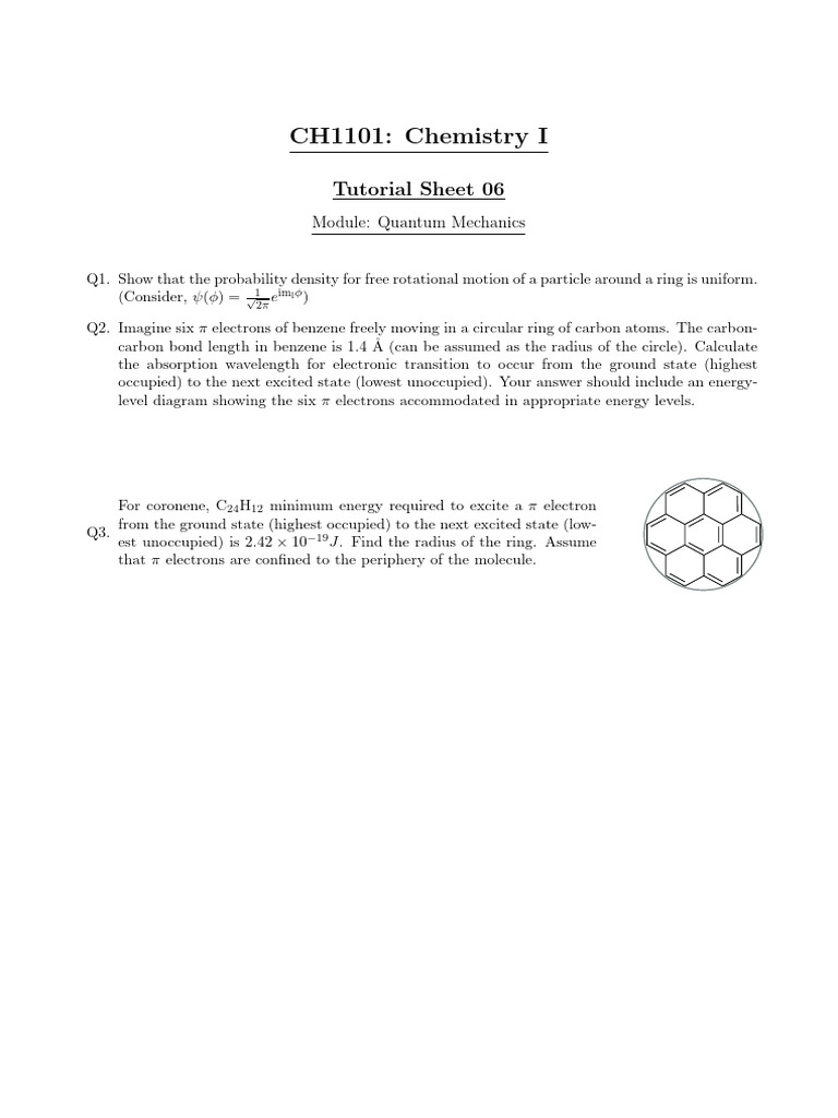 Quantum Mechanics in Chemistry I | PDF | Technology & Engineering