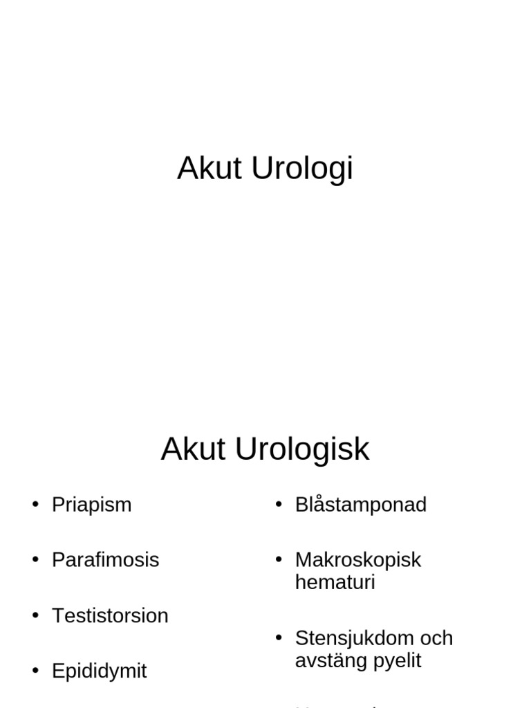 Akut Urologi | PDF