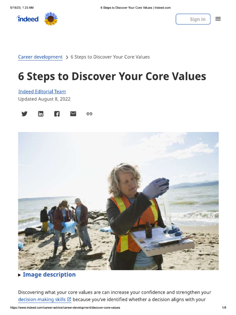 Discovering Core Values | PDF